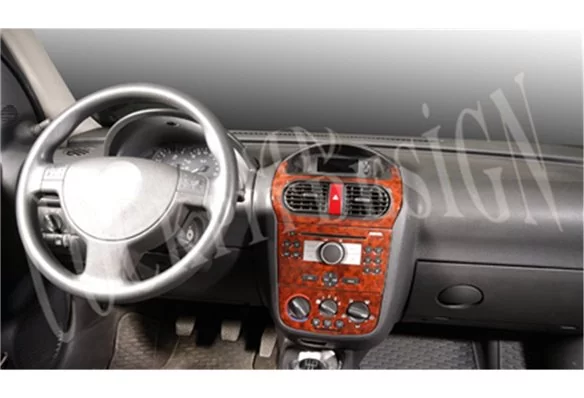 Opel Corsa C Pick up 01.03 12.06 3D Interior Dashboard Trim Kit Dash Trim Dekor 6 Parts